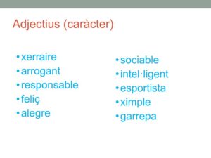 adjectius « Servei Local de Català de Castelldefels